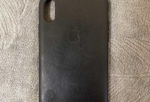 Чехол на iPhone xs max кожаный