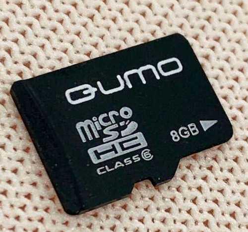 Qumo Micro SD HC 8 GB. Карта памяти. Оригинал