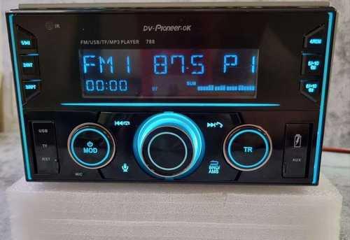 Магнитола Pioneer.ок 2din новая bluetooth aux fm