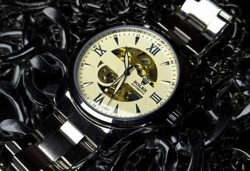 Мужские Rolex L-081 часы-скелетоны White