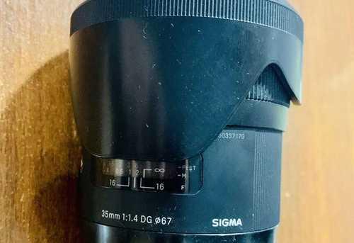 Объектив Sigma 35mm f/1.4 DG HSM Art для Nikon