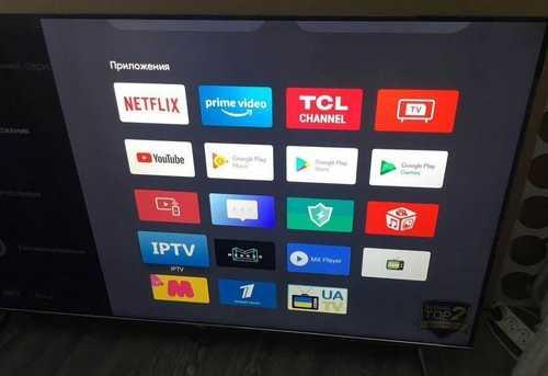 Безрамочный qled телевизор 55" Smart Android HDR
