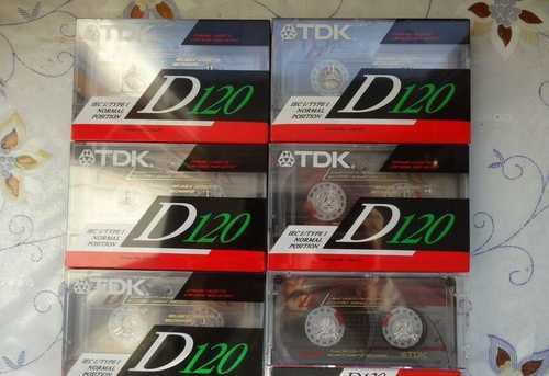 Аудиокассеты новые TDK D120