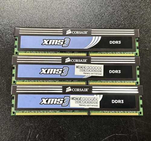 Corsair 6 Гб DDR3 3 x 2 Гб 1600 мгц TR3X6G1600C7