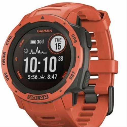 Часы Garmin Instinct Solar Flame Red