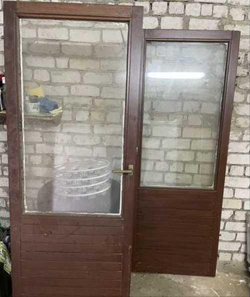 Дверь деревянная, стеклопакет