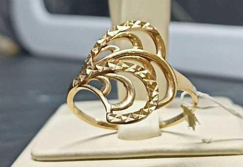 Золотое кольцо 585 пробы золото новое (бдж)