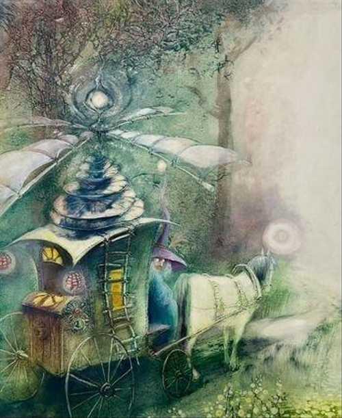 Картина маслом "Волшебная карета"