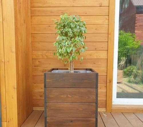Деревянный ящик для растений уличных, лиственница