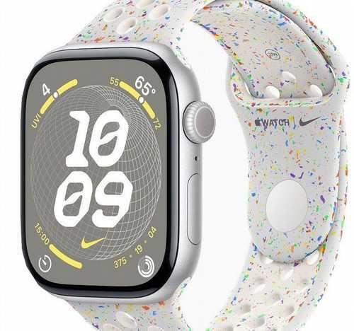 Смарт-часы Apple Watch Series 10 GPS 46мм Silver Pure Platinum Nike Sport Band - M/L