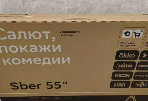 Новый телевизор Sber 4К 55 дюймов