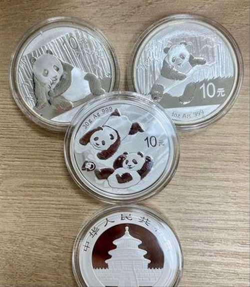 Серебряная монета Китая Панда 30г