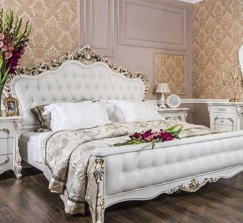 Кровать Анна Мария белый матовый