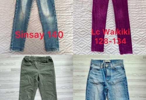 Джинсы вельветовые брюки для девочки H&M 128-134