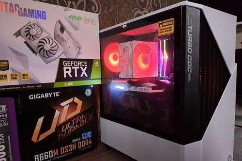 Мощный Пк Core i5 12400 в белом Game Max Contac