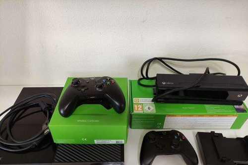 Xbox One 500gb, Kinect Sensor, 2 gamepad, игры
