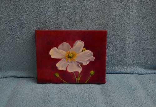 Картина маслом "Монастырский цветок"