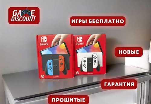 New Nintendo Switch Oled Прошитый + 128gb