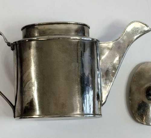 Чайник никелированный нач20в антикварный старинный