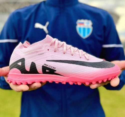 Сороконожки Nike Mercurial Air Zoom Pink&Black