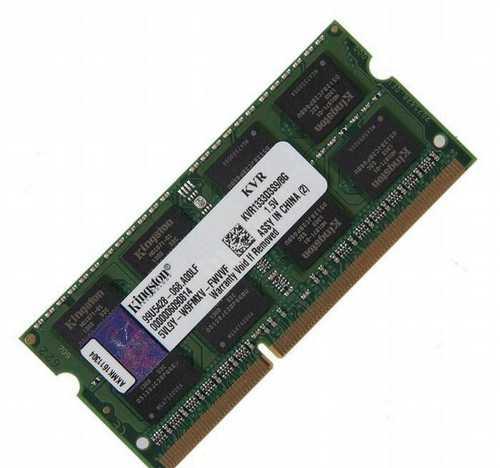 Оперативная память для ноутбука SO-dimm DDR3, 8 Гб, 1333 мгц (PC-10600), Kingston KVR1333D3S9/8G