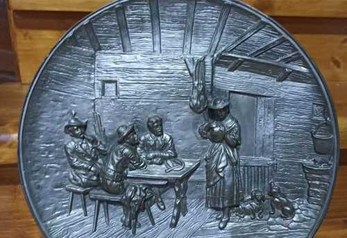 Декоративное панно картина 30см олово Германия