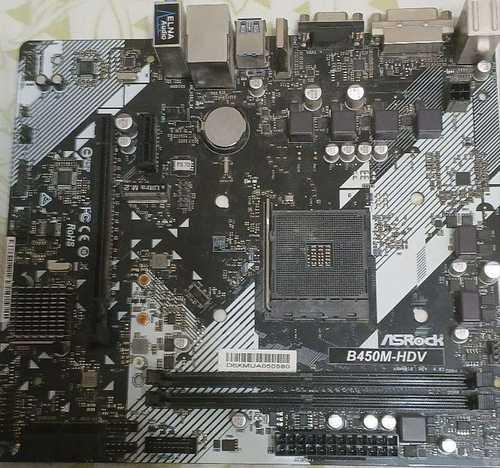 Материнская плата asrock b450m hdv