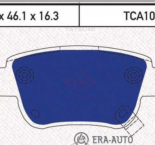 Tatsumi TCA1084 Колодки тормозные дисковые задние