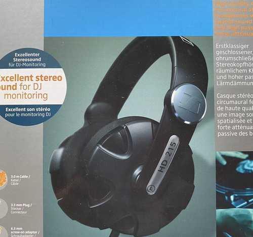 Проводные наушники Sennheiser HD 215, новые