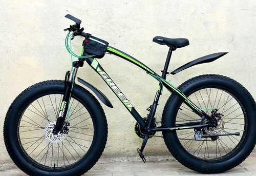 Велосипед Green Фэтбайк 26R 2023г (черно-зеленый)