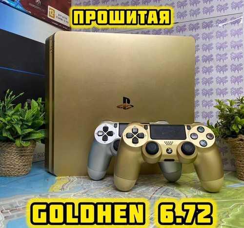 Прошитая Sony PS4 Slim   Много Игр   2 Джойстика