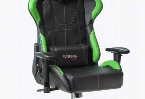 Кресло игровое viking 5 aero lgreen чёрно/зелёное