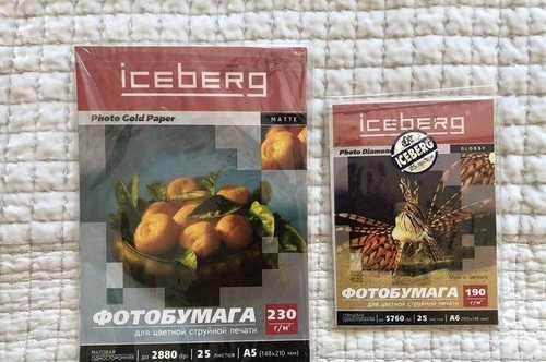 Фотобумага Iceberg A5 A6 для цветной печати