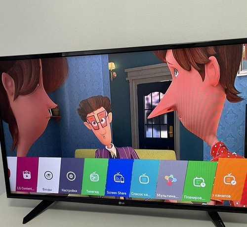 Большой красочный 43‘ LG smart TV