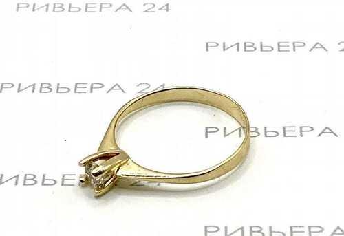 Золотое кольцо с бриллиантом 585 пробы 2.19 грамм