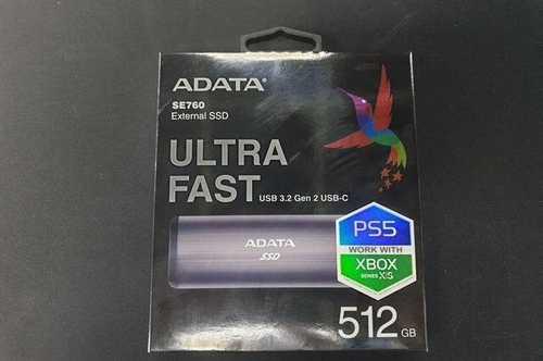 Внешний SSD adata SE760 512Гб USB 3.2 Gen 2