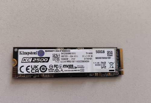 Ssd m2 nvme 500gb Kingston полурабочий