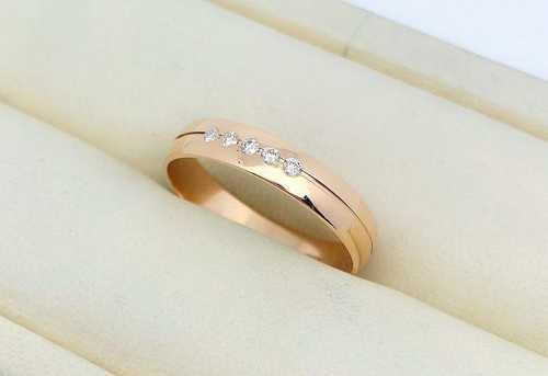 Золотое кольцо с бриллиантами 585пр. размер: 17,8