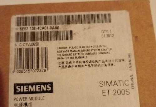 Силовой модуль Siemens 6ES7138-4CA01-0AA0