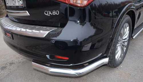 Защита бампера задняя углы Infinity QX80 2014-2017