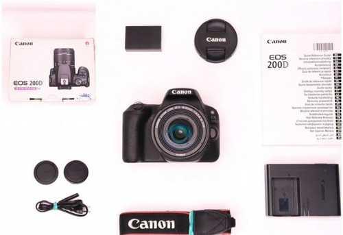 Фотоаппарат Canon 200d (пробег 8к) +18-55 IS STM