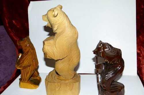 Медведь деревянный статуэтка СССР пакетом