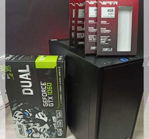Игровой ПК, Core i7-6700, GeForce GTX 1060 6 ГБ, RAM 16 ГБ