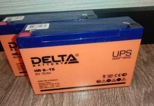Аккумуляторы Delta HR 6-15, 6 В, 15 А/ч