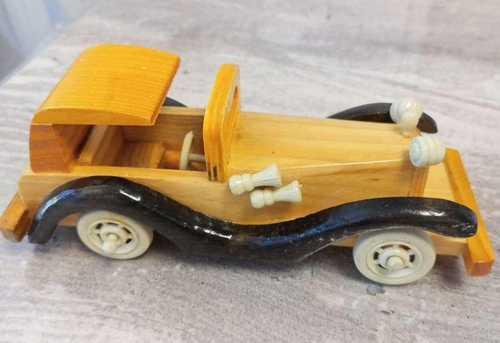 Машинка ретро детская деревянная интерьерная