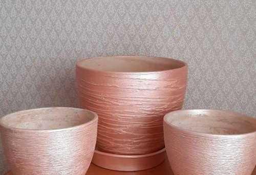 Набор керамических горшков для цветов