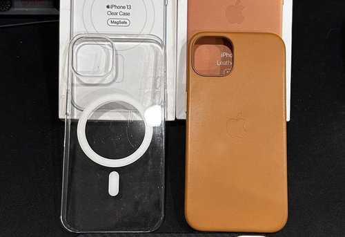 iPhone 13 leather case + moft(Оригинал,чехлы)