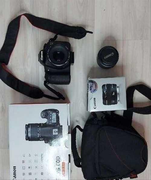 Canon 60d + kit + 50mm 1.4
