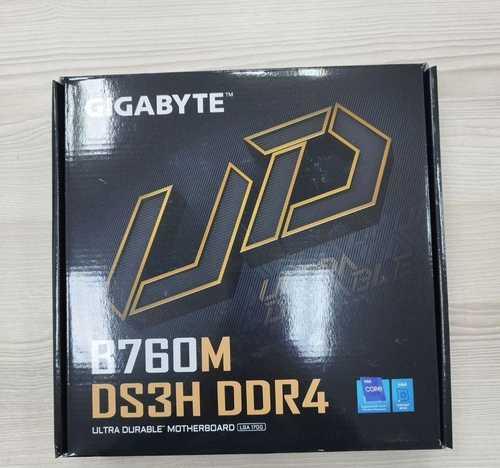 Комплект i3-12100F   gigabyte B760M DS3H DDR4