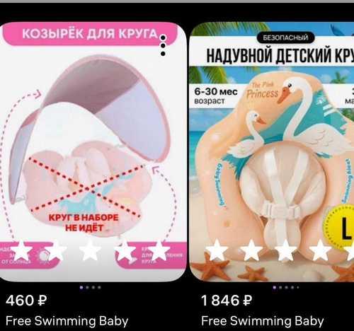 Надувной детский круг с козырьком от солнца